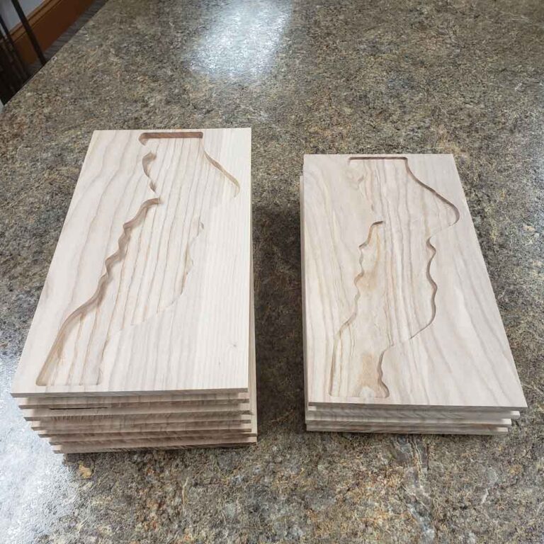 Urban Wood Epoxy River Trays - Sculpted Panels